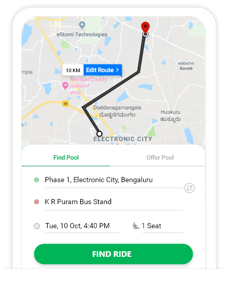 Quick Ride for all Commute. Book Carpool, Taxi and Bikepool.