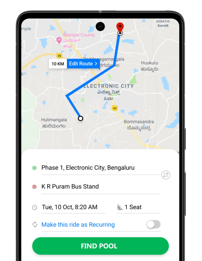 Quick Ride for all Commute. Book Carpool, Taxi and Bikepool.