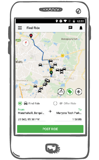 Quick Ride - Carpool with verified professionals